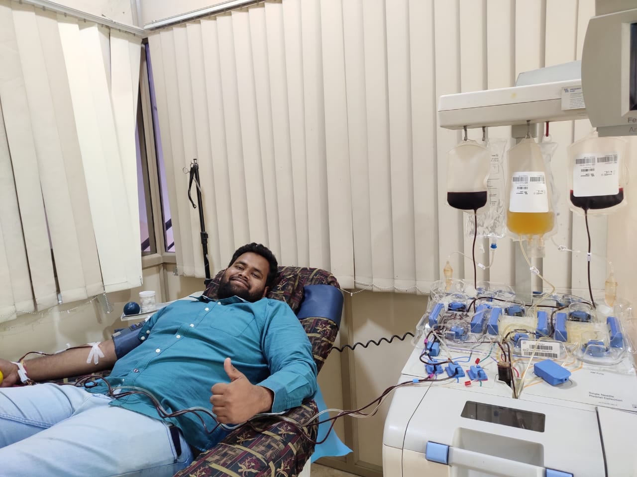 Sh M. Venkatesh garu had donated single donor platelets (SDP) at NTR ...