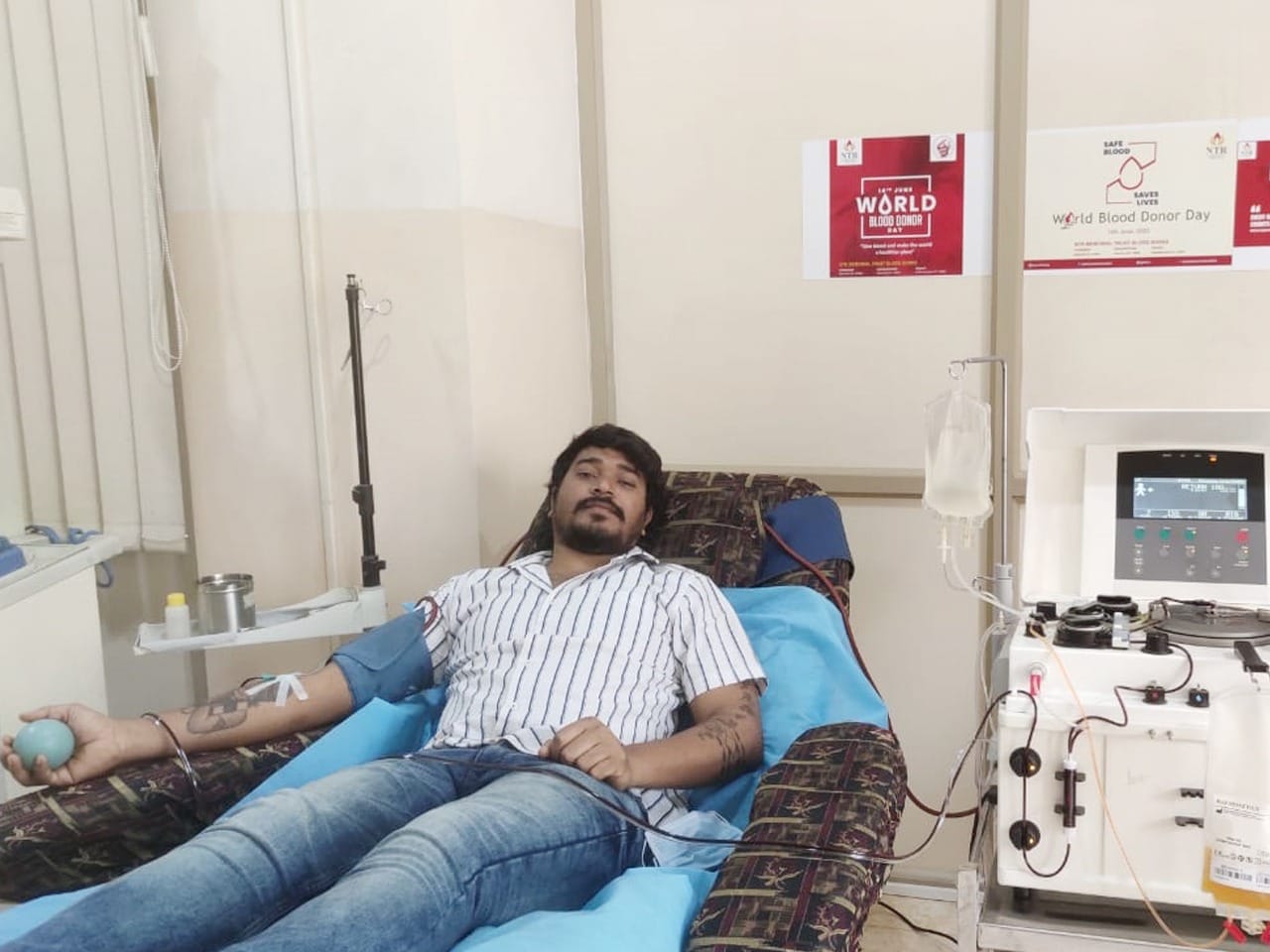 Sh Prathip garu had donated single donor platelets (SDP) at NTR ...